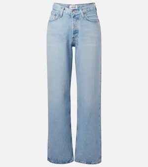 AGOLDE V-waist Baggy High-rise Wide-leg Jeans - Blue