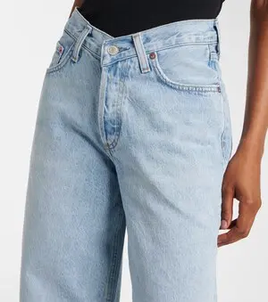 AGOLDE V-waist Baggy High-rise Wide-leg Jeans - Blue