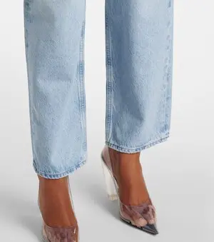 AGOLDE V-waist Baggy High-rise Wide-leg Jeans - Blue
