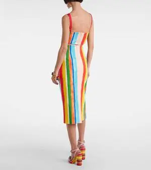 Dolce & Gabbana Striped Cotton-blend Pencil Skirt