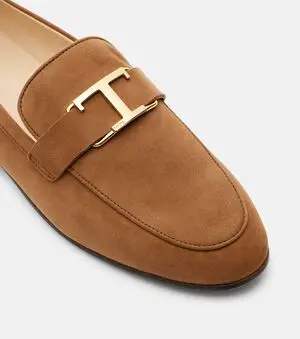 TOD'S T Timeless Suede Loafers - Brown