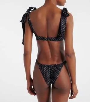 SAME Polka-dot Ruched Bikini Bottom