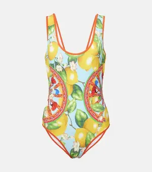 Dolce & Gabbana Printed One Piece Swimsuit - Multicoloured