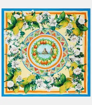 Dolce & Gabbana Printed Silk Twill Scarf - Multicoloured