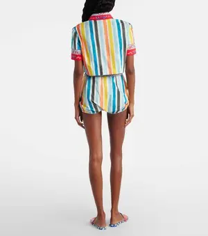 Dolce & Gabbana Striped Cropped Cotton Top