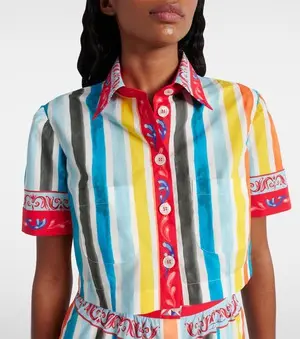 Dolce & Gabbana Striped Cropped Cotton Top