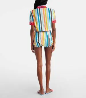 Dolce & Gabbana Striped Cropped Cotton Top