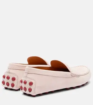 TOD'S Gommino Bubble Suede Driving Shoes Rosso India - Neutrals