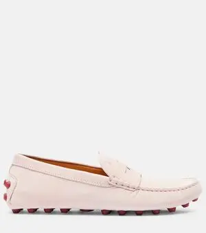 TOD'S Gommino Bubble Suede Driving Shoes Rosso India - Neutrals