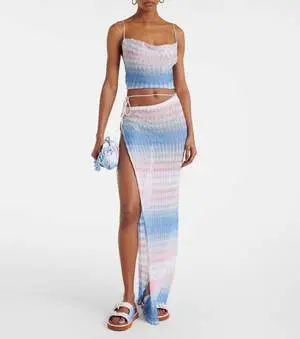 Missoni Gradient Metallic Wrap Skirt