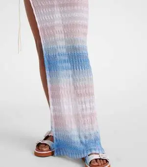 Missoni Gradient Metallic Wrap Skirt