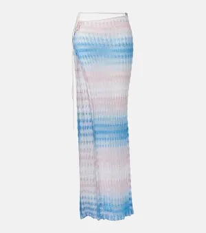 Missoni Gradient Metallic Wrap Skirt - Pink
