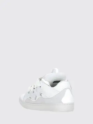LANVIN Curb Suede And Mesh Sneakers - White