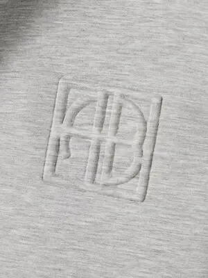 ANINE BING Embossed Stretch-jersey Hoodie