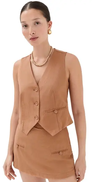 LE BOP Simone Vest - Pecan