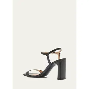 STUART WEITZMAN Babette Leather Ankle-strap Sandals - Beige