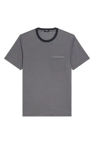 Theory Bird's Eye Ringer T-shirt - Carbon Multi