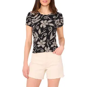 Vince Camuto Keyhole Floral Top