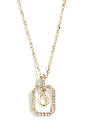 Baublebar Alicia Initial Pendant Necklace - Clear - O