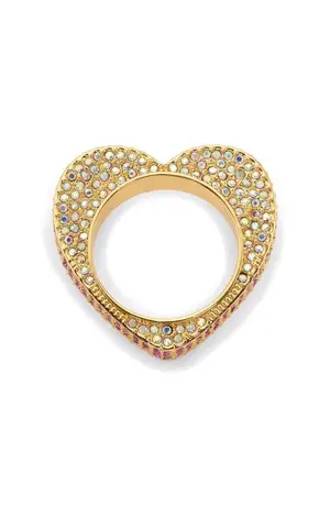 Kurt Geiger Pavé Heart Band Ring