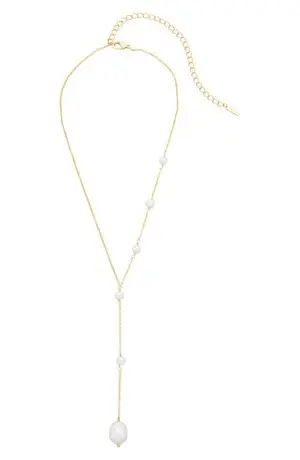 ST. MORAN Freshwater Pearl Y-necklace - White