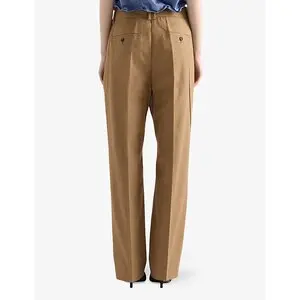 Prada Tailored Straight-leg Cotton Trousers