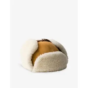 Prada Shearling Suede Trapper Hat - Neutral