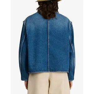 Soeur Agatha Boxy-fit Denim Jacket - Bleu