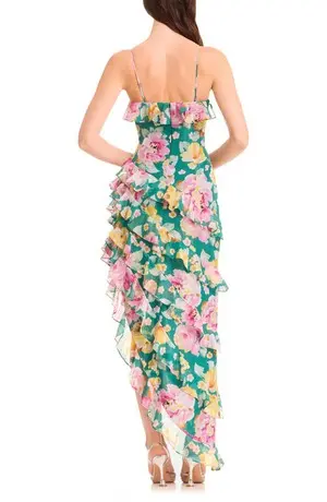 Dress The Population - Josefina Metallic Floral Gown
