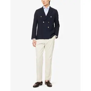 Paul Smith Double-breasted Notched-collar Woven Jacket