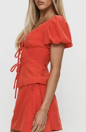 Princess Polly Wilhelmina Tie Front Top