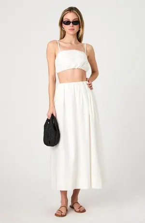 French Connection Cotton Bubble Crop Top