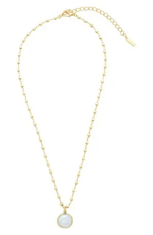 ST. MORAN Freshwater Pearl Pendant Necklace - White