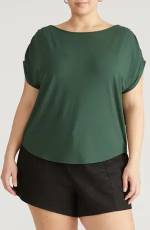 Universal Standard Helena Divine Jersey Top - Conifer