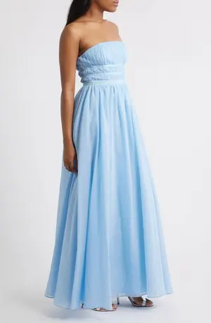 Lulus Strapless Pleated Dress