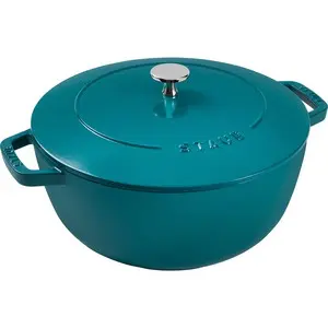 STAUB 5-quart Enameled Cast Iron Cocotte - Turquoise