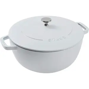 STAUB 5-quart Enameled Cast Iron Cocotte - White