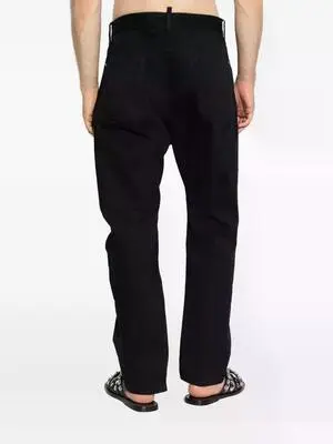 Dsquared2 Cotton Wide Leg Jeans - Black