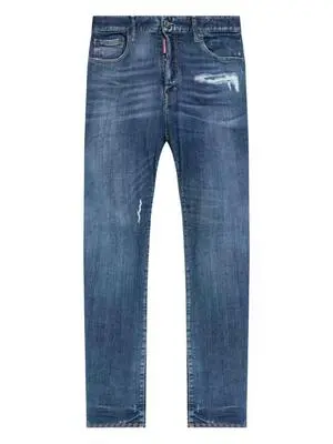 Dsquared2 Straight Leg Jeans With Logo Tag