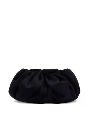 Oscar De La Renta Satin Clutch With Chain - Blue