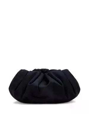 Oscar De La Renta Satin Clutch With Chain - Blue