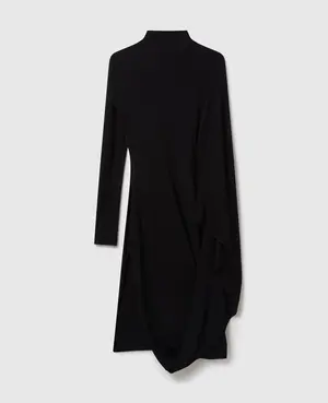 Stella McCartney Asymmetrical Cape Midi Dress - Black