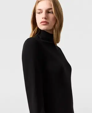 Stella McCartney Asymmetrical Cape Midi Dress - Black