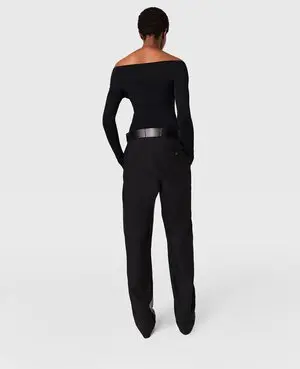 Stella McCartney Crocodile-embossed Straight-leg Pants