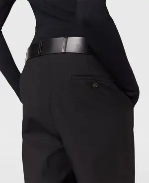 Stella McCartney Crocodile-embossed Straight-leg Pants