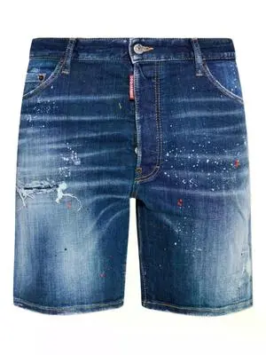 Dsquared2 Cotton Denim Shorts - Blue