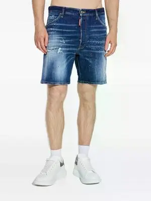 Dsquared2 Cotton Denim Shorts - Blue