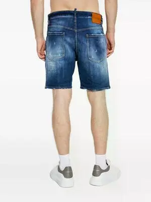 Dsquared2 Cotton Denim Shorts - Blue
