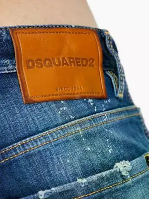 Dsquared2 Cotton Denim Shorts - Blue