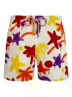 Vilebrequin Palm Angels Spray Paint Swim Shorts - White